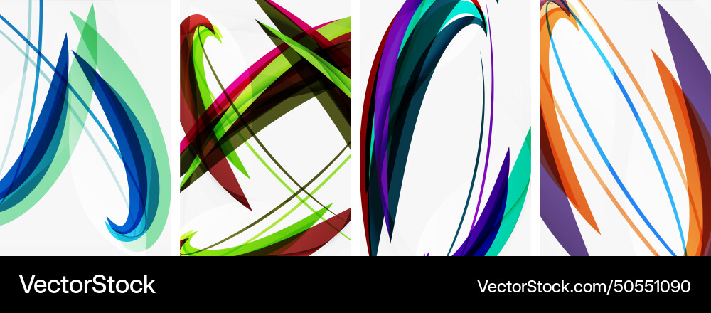 Abstract colorful wave posters for wallpaper Vector Image