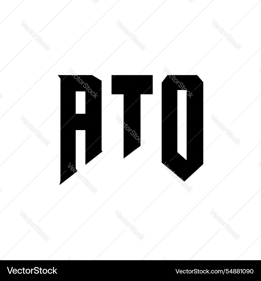 Ato letter logo design for technology company Vector Image