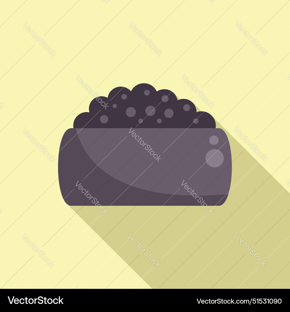 Black caviar bowl minimalist Royalty Free Vector Image