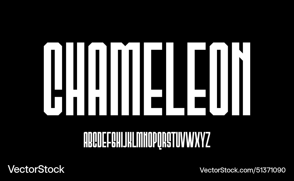 Bold condensed font for poster and headline Vector Image