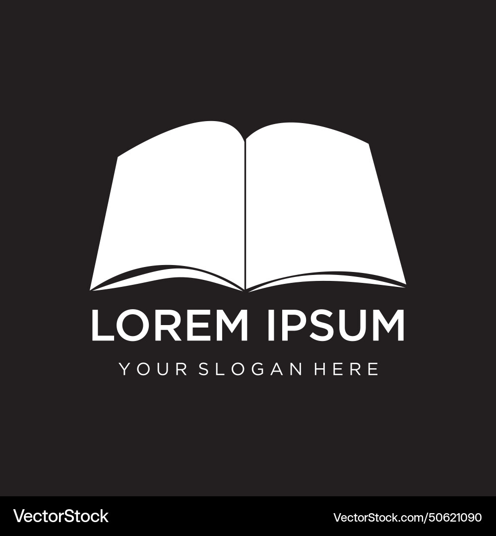 Book logo and symbol Royalty Free Vector Image