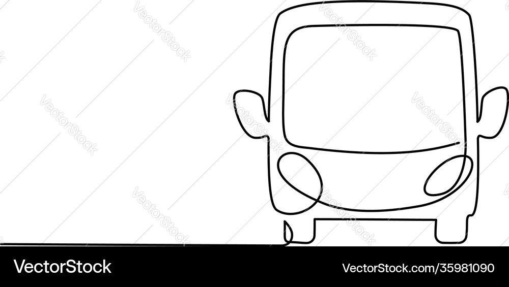 Bus for public transportation in city continuous Vector Image