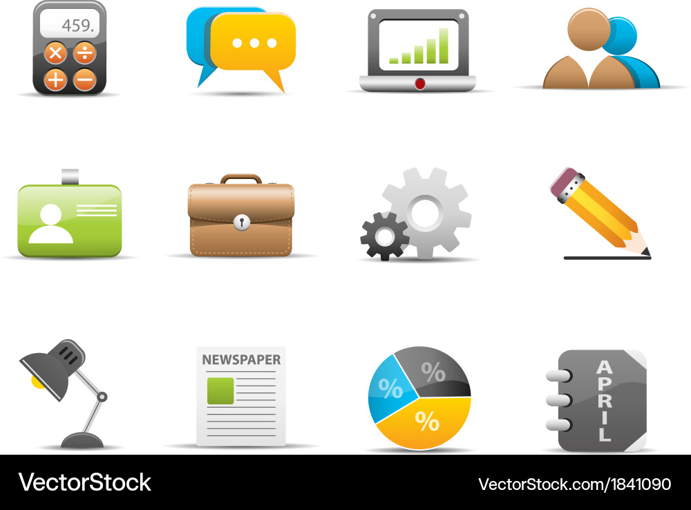 Business Icons Collection Royalty Free Vector Image
