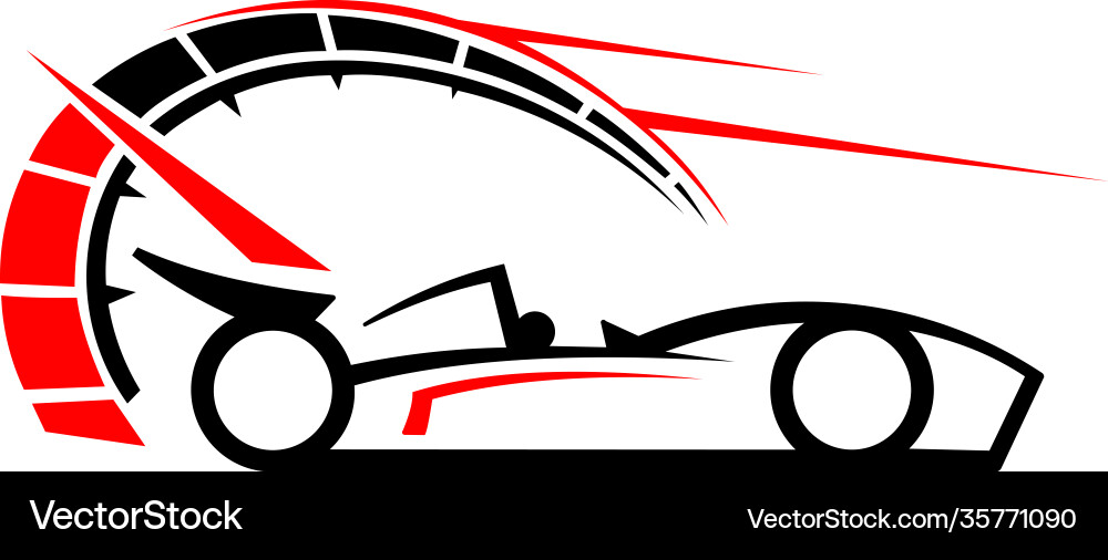 Car formula game racing speed icon on white Vector Image