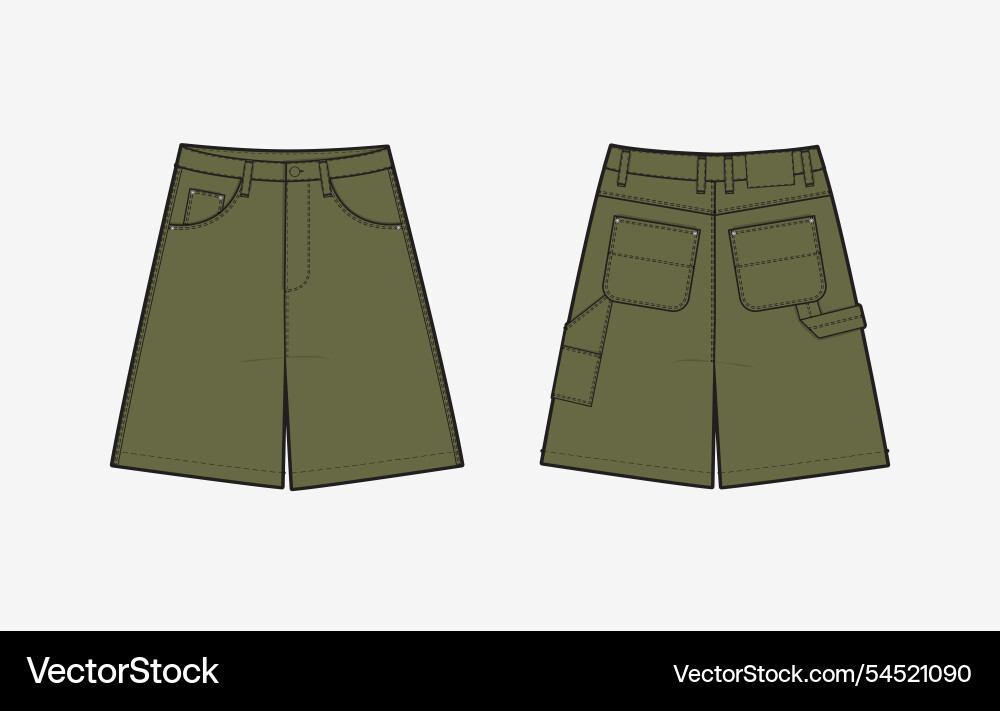 Carpenter shorts pant sketch Royalty Free Vector Image