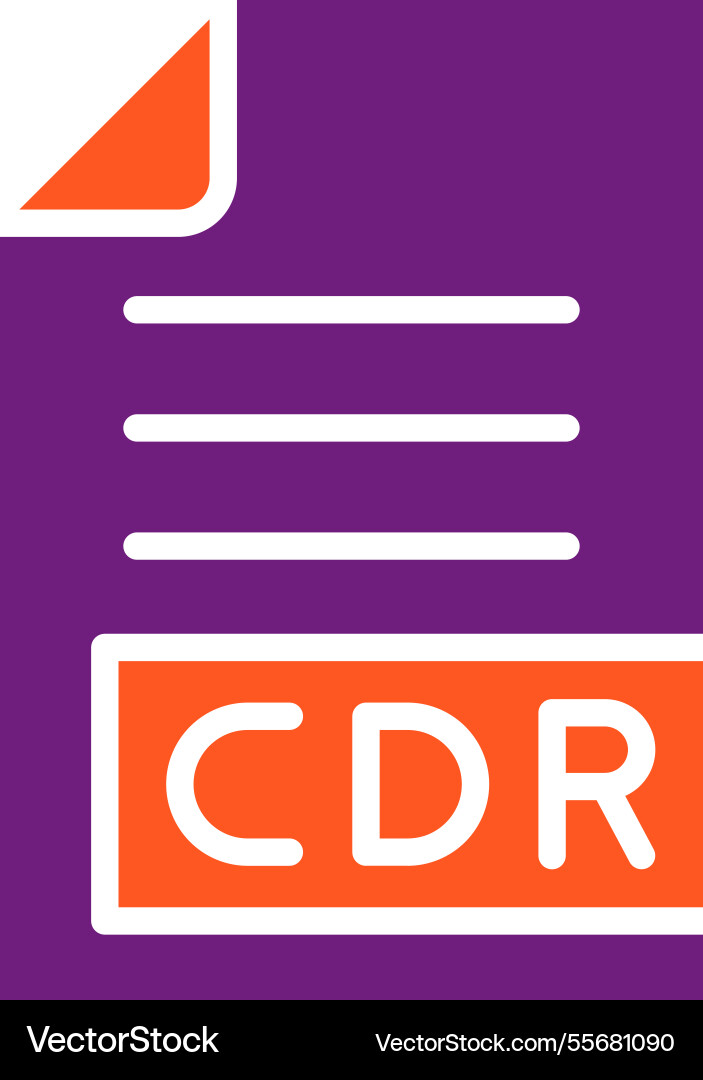 Cdr icon design Royalty Free Vector Image - VectorStock