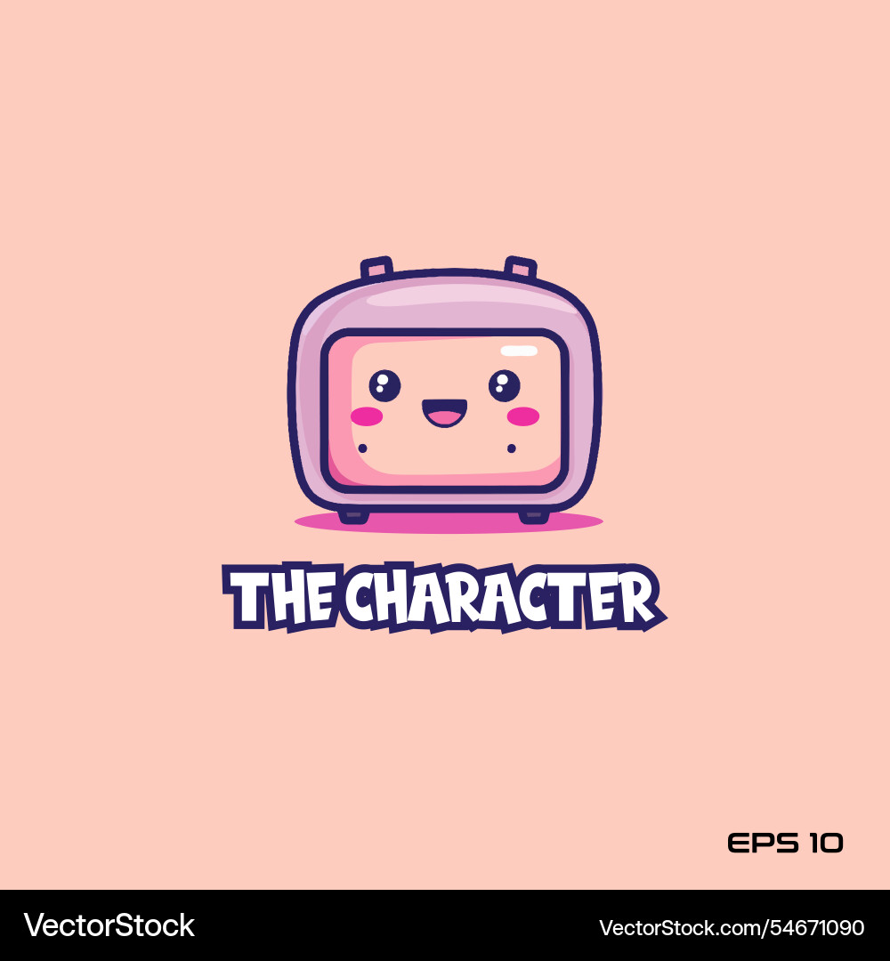 Cute toast tool character eps 10 mascot logo Vector Image