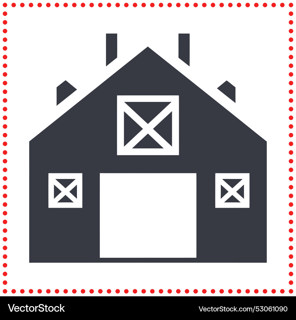 Detailed barn icon ideal for intricate Royalty Free Vector