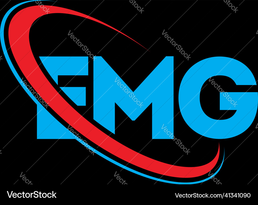 Emg logo letter design Royalty Free Vector Image