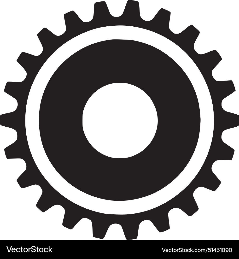 Gear - minimalist and simple silhouette Royalty Free Vector