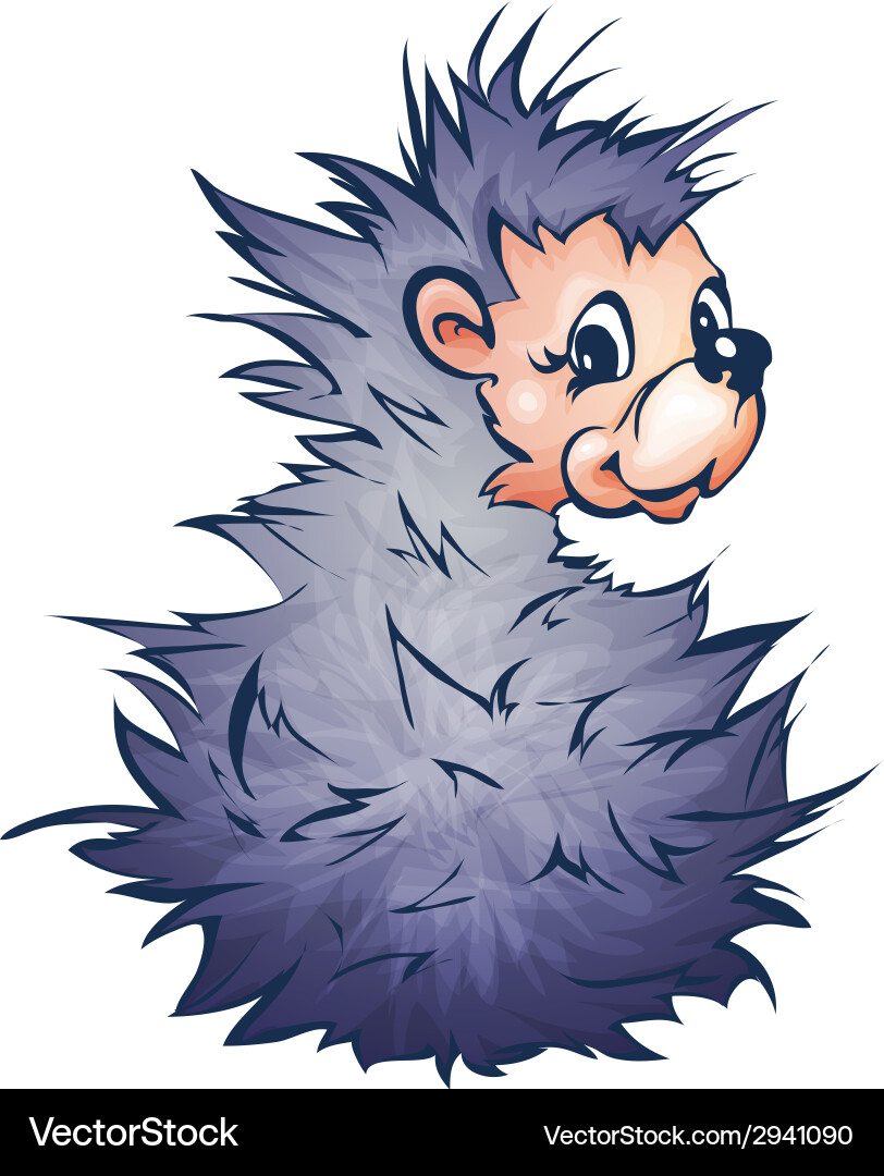 Hadgehog in cartoon style Royalty Free Vector Image
