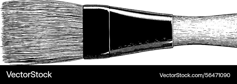 Intricate engraved paintbrush Royalty Free Vector Image