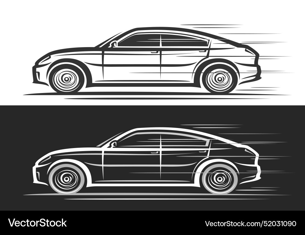 Logo for hatchback car Royalty Free Vector Image