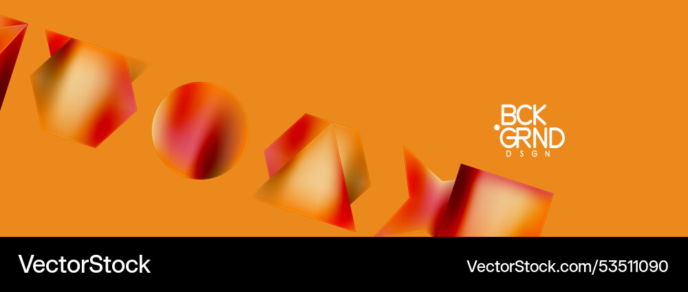 Neon color geometric shapes square triangle circle