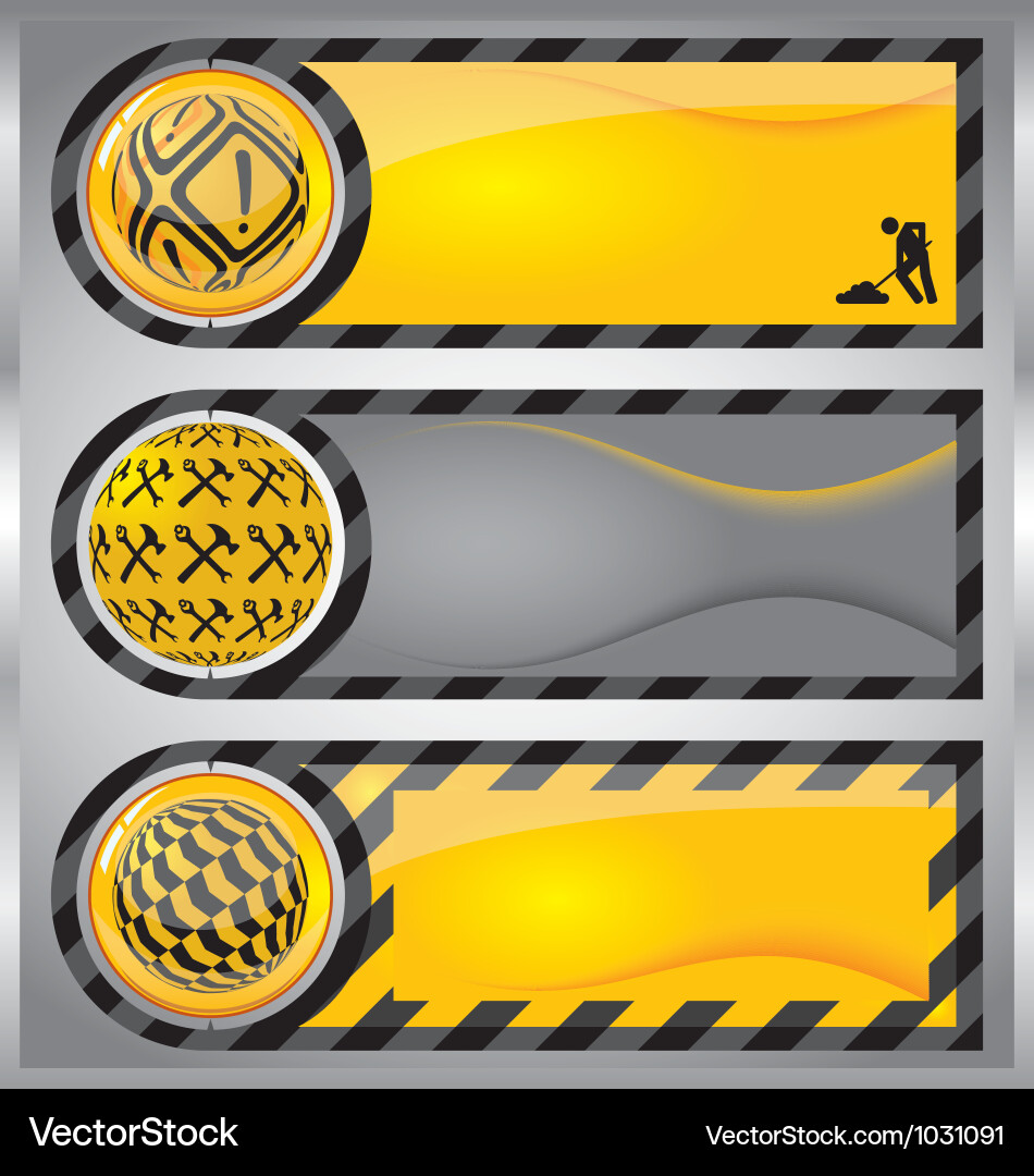 Construction Banners Royalty Free Vector Image