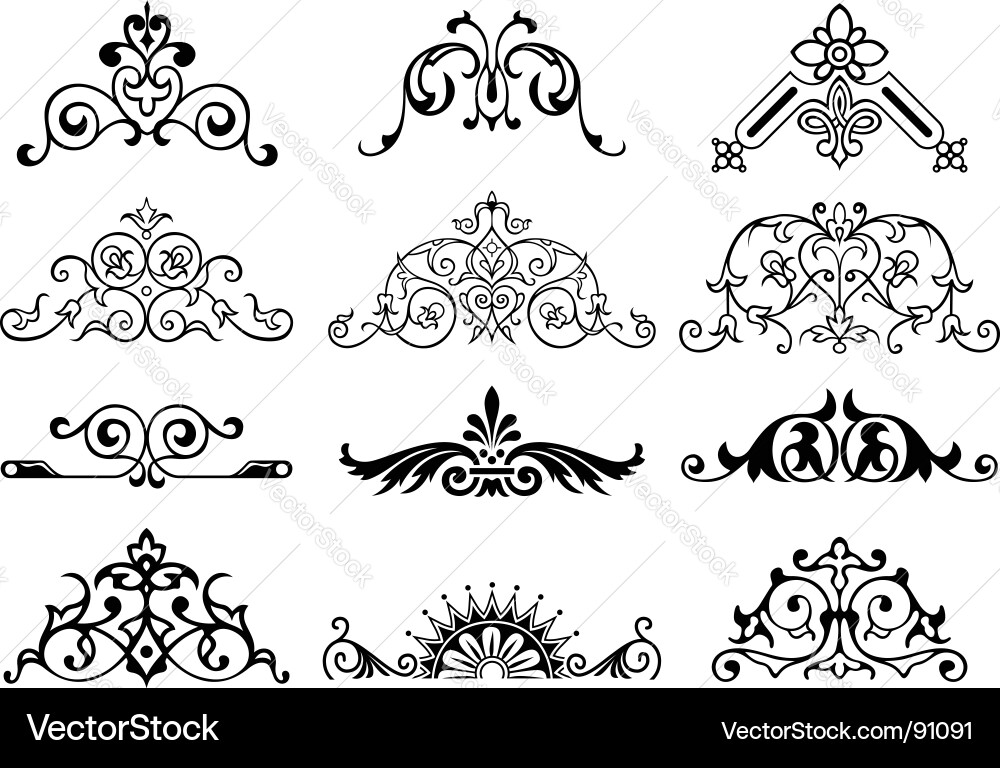 Decorative elements Royalty Free Vector Image - VectorStock