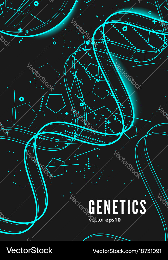 Dna genetic conceptual background Royalty Free Vector Image