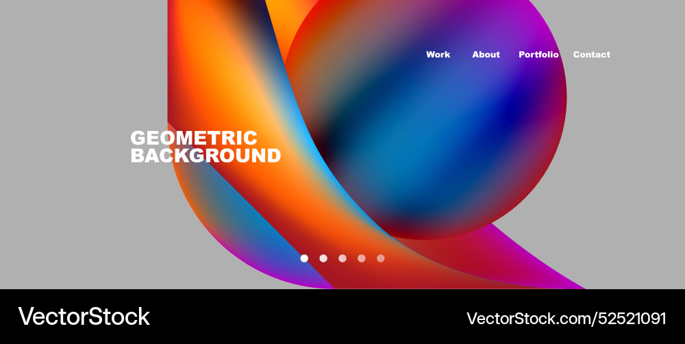Dynamic flowing shapes concept design composition Vector Image