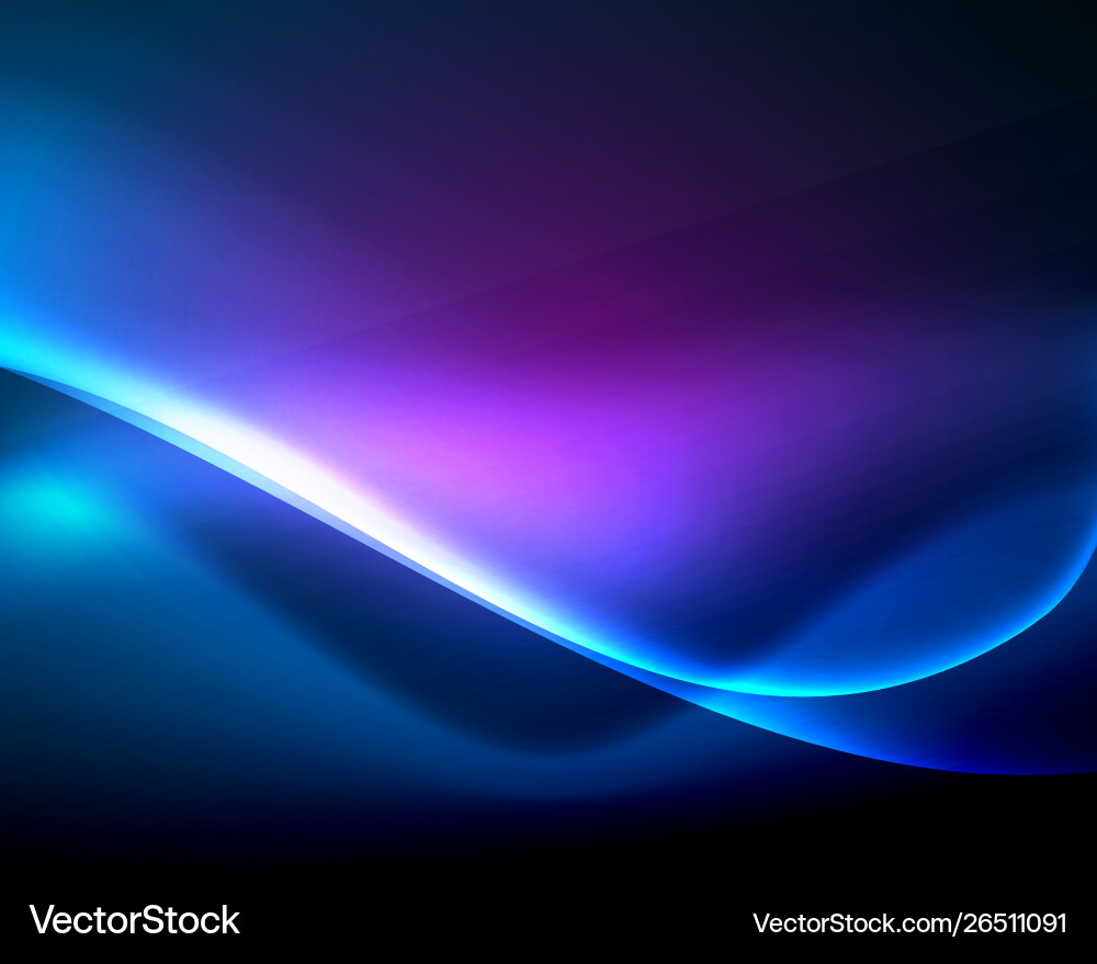 Neon blue electric wave abstract background Vector Image