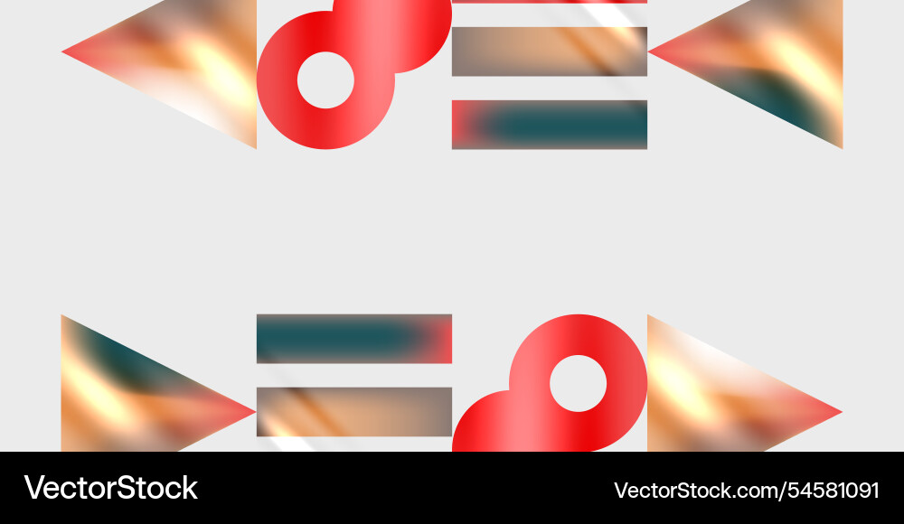 Simple shapes - circles triangles rectangles Vector Image