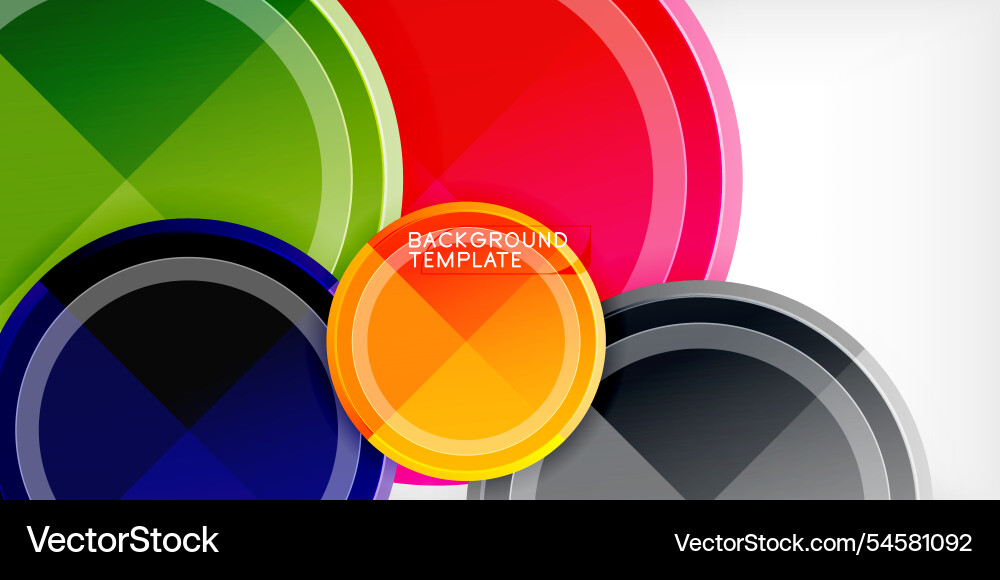 Abstract background - multicolored circles trendy Vector Image