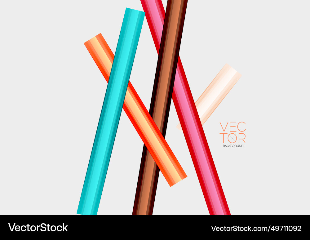Abstract color straight lines background Vector Image