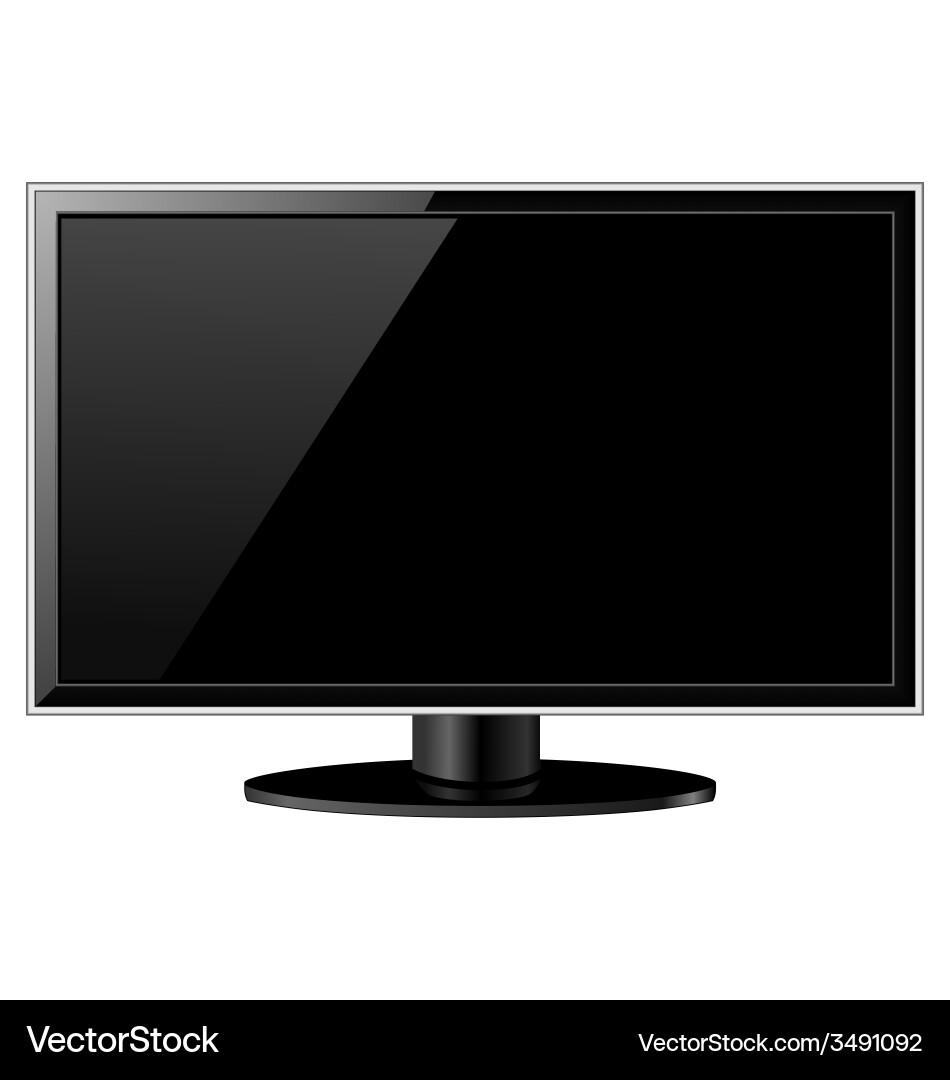 Black LCD Television Royalty Free Vector Image