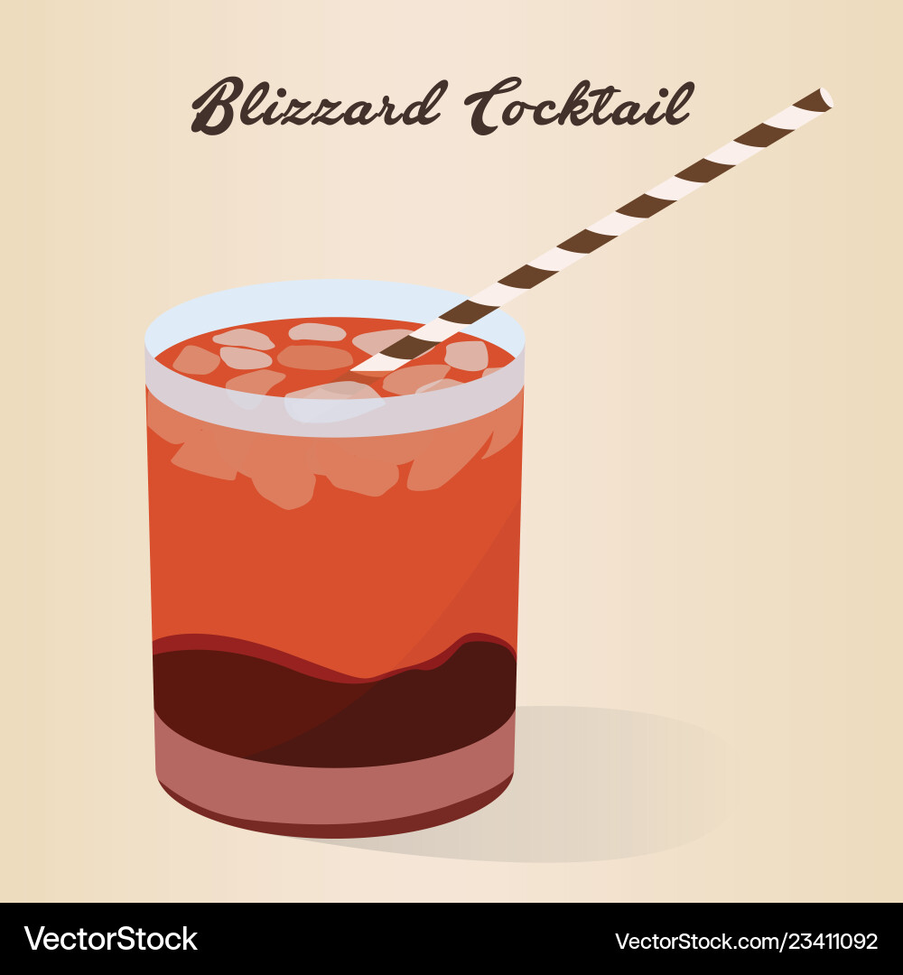 Blizzard cocktail Royalty Free Vector Image - VectorStock