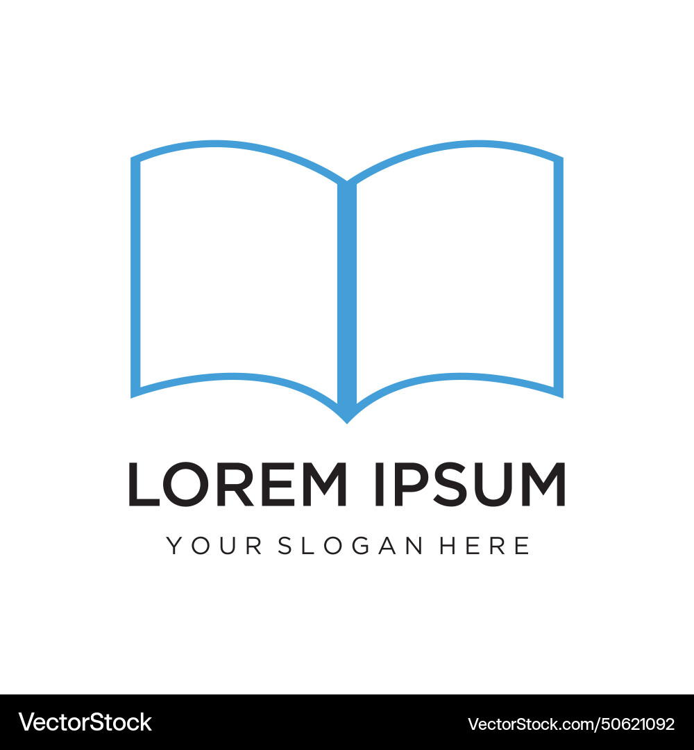 Book logo and symbol Royalty Free Vector Image