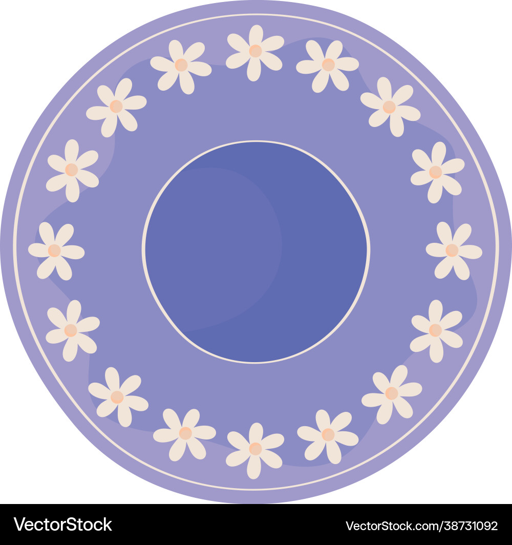 Ceramic plate icon Royalty Free Vector Image - VectorStock