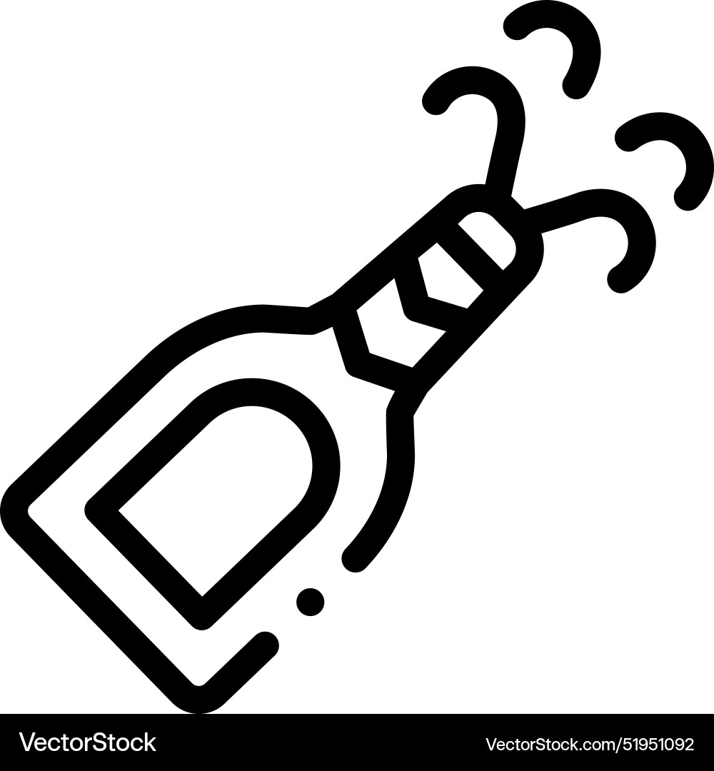 Champagne icon thin linear style design isolated Vector Image