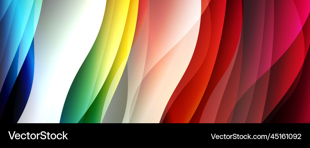 Fluid wave lines with trendy color gradient Vector Image