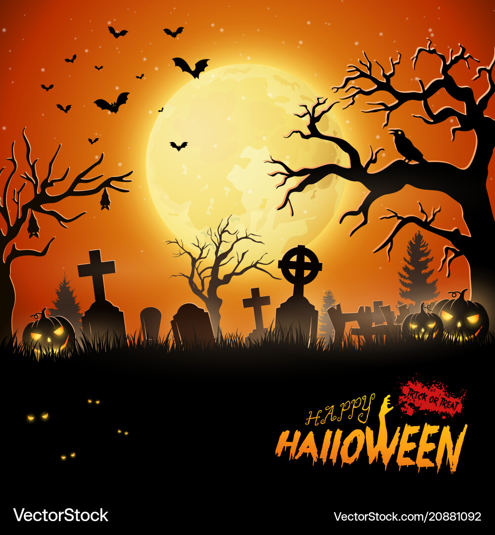 Halloween party background Royalty Free Vector Image