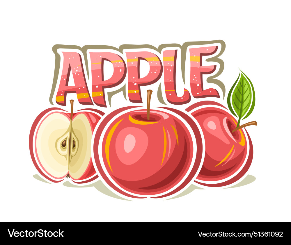 Logo for red apple Royalty Free Vector Image - VectorStock