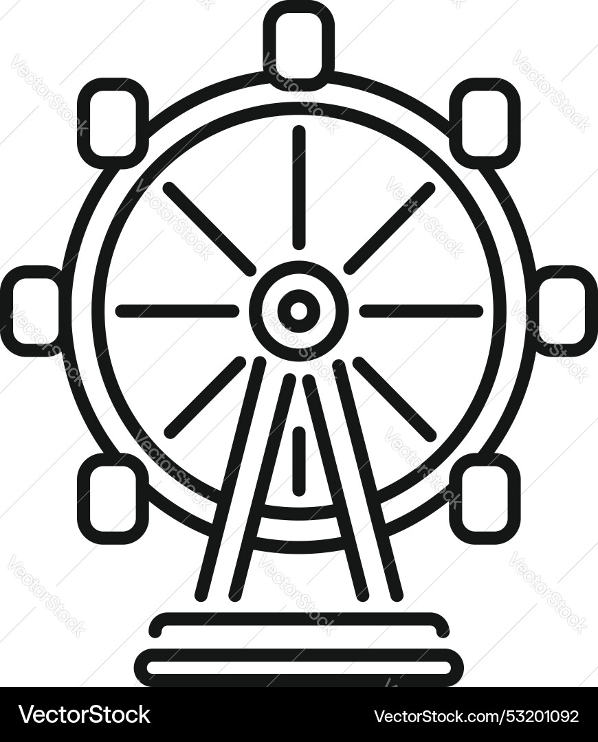 London eye ferris wheel rotating on white Vector Image