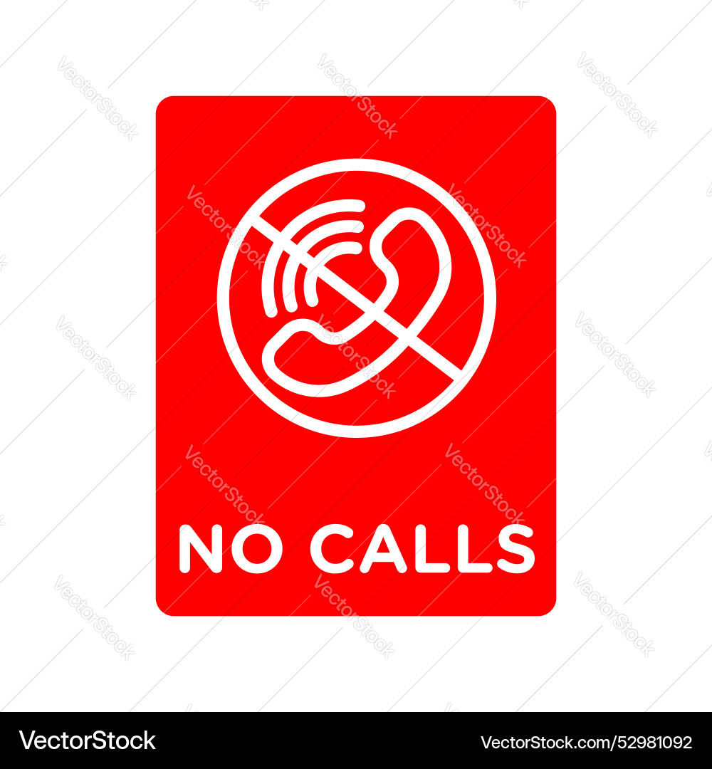 No call sign Royalty Free Vector Image - VectorStock