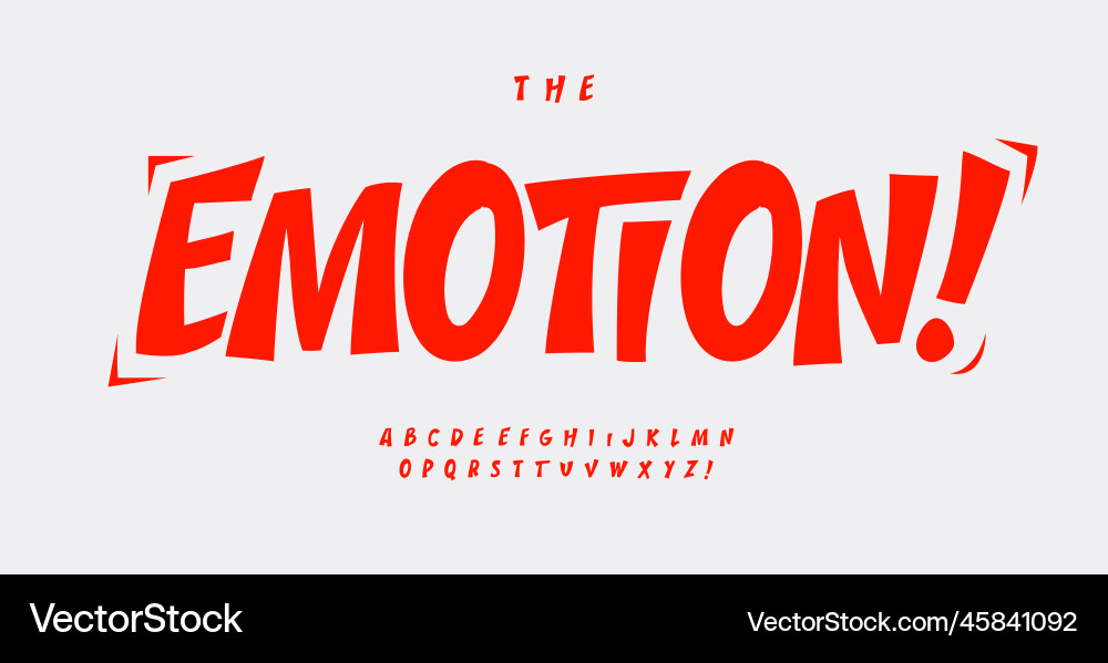 Playful Emotional Alphabet Font Royalty Free Vector Image