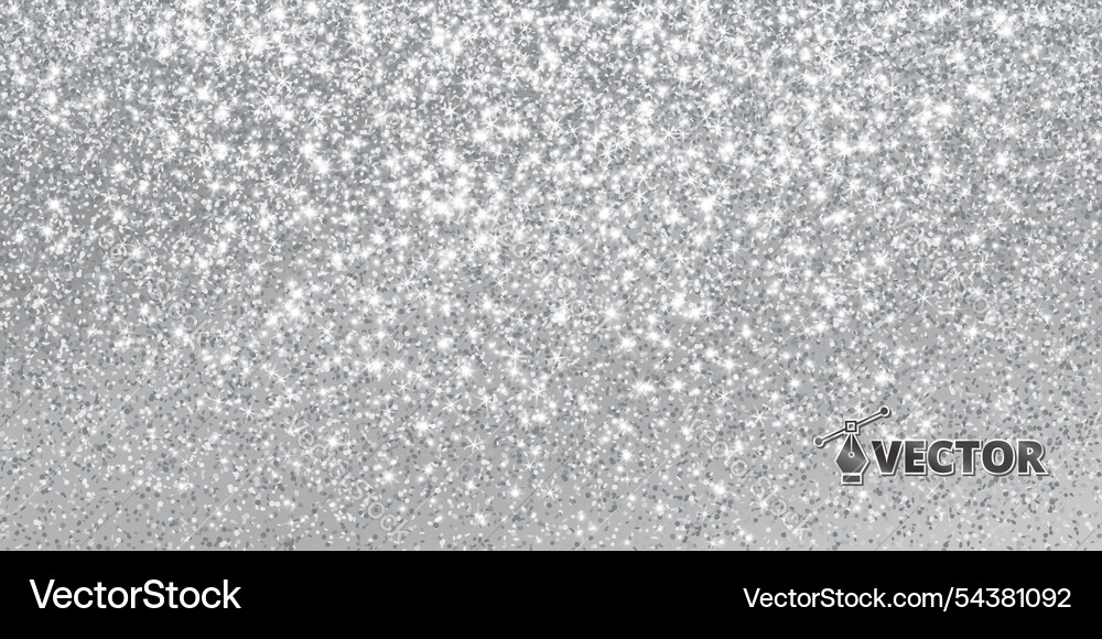 Silber Glitter Lichter Hintergrund funkeln Vektorbild