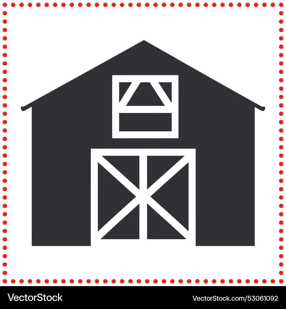 Simplified barn outline great for clean Royalty Free Vector