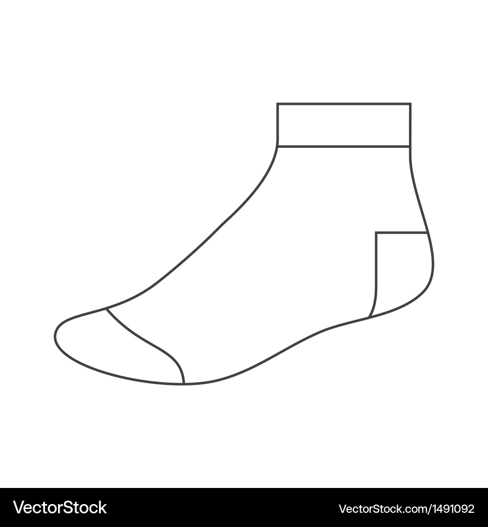 Sock template Royalty Free Vector Image - VectorStock