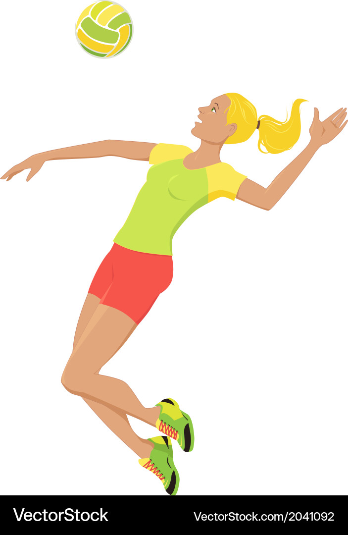 Volleyball girl Royalty Free Vector Image - VectorStock