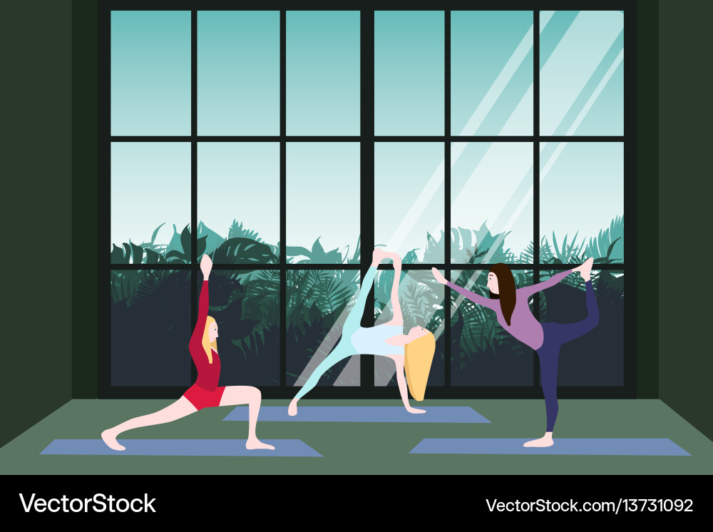 Yoga class template Royalty Free Vector Image - VectorStock