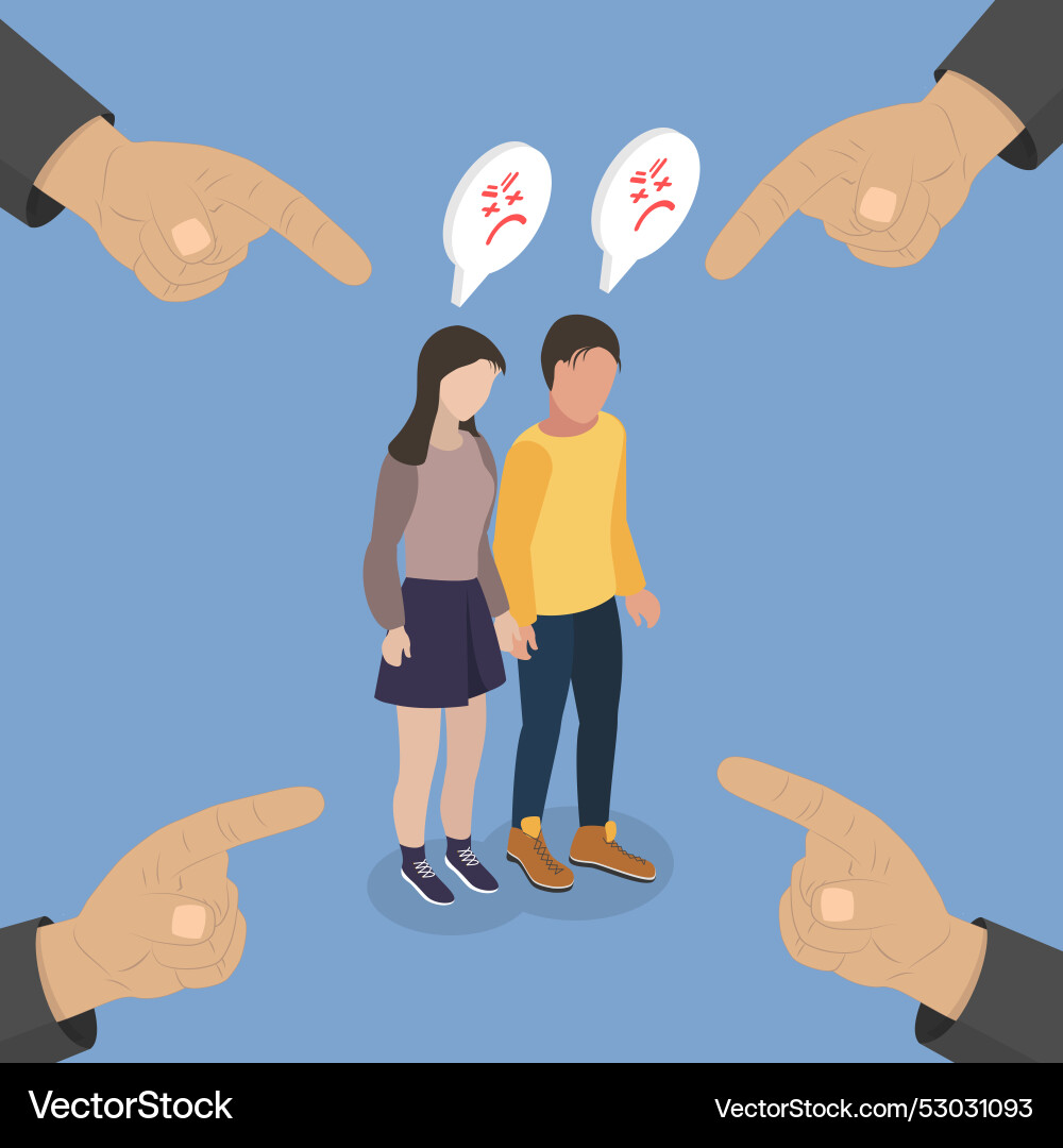 3d isometric flat of scared Royalty Free Vector Image