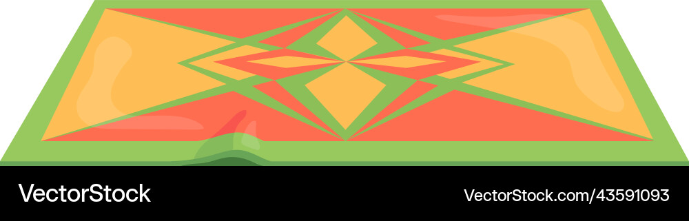 Colorful Cartoon Rug Icon Royalty Free Vector Image