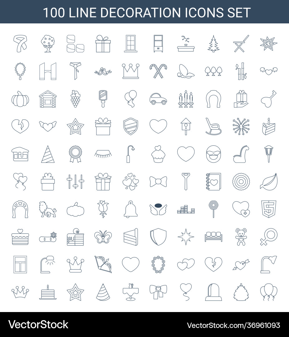 Dekoration Icons Lizenzfreies Vektorbild - VectorStock