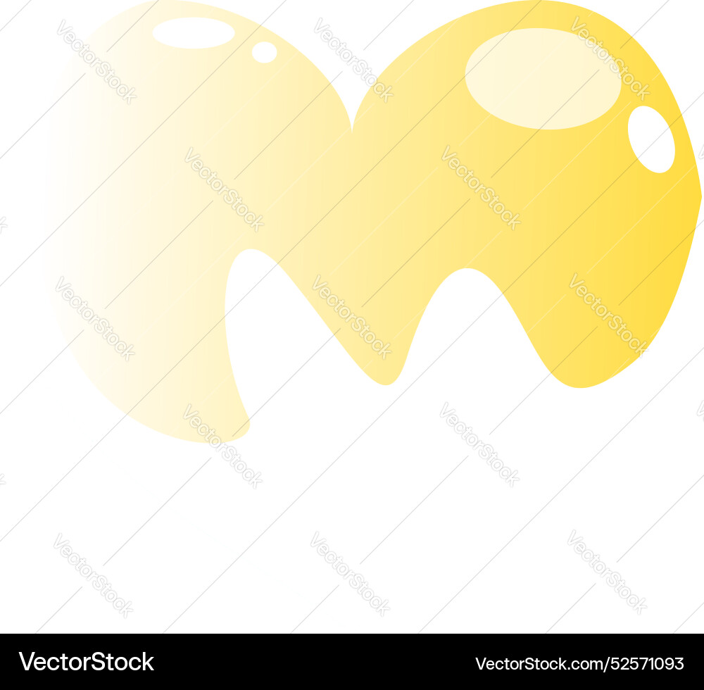 Gradient cartoon letter m dripping liquid slime Vector Image