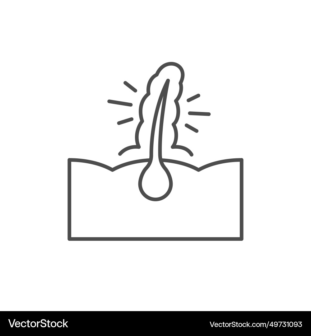 Hair protection line outline icon Royalty Free Vector Image