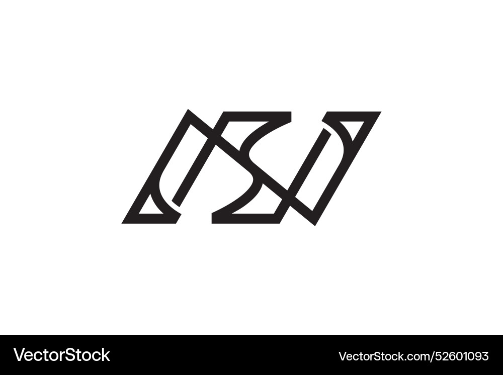 Letter ns logo design Royalty Free Vector Image