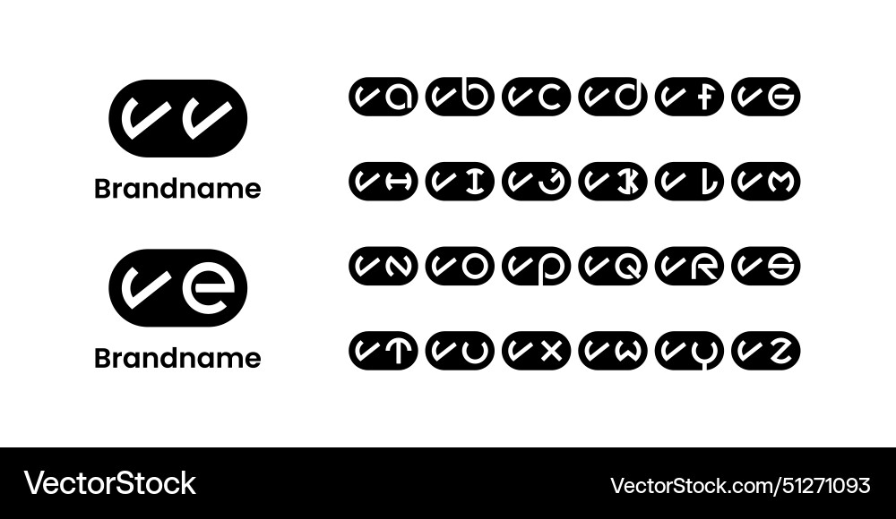 Letter va vb vc vd ve vf vg vh vi vj vk vl vm vn Vector Image