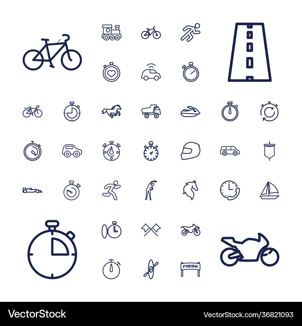 Race icons Royalty Free Vector Image - VectorStock